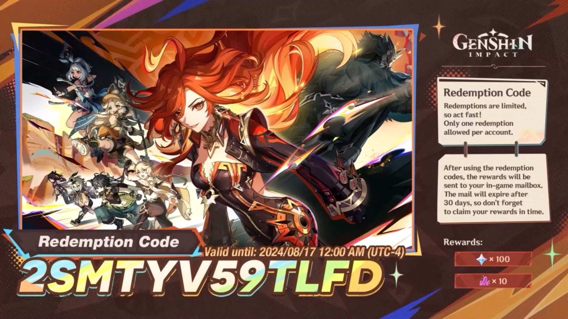 V5.0 Livestream Code Genshin Impact | HoYoLAB