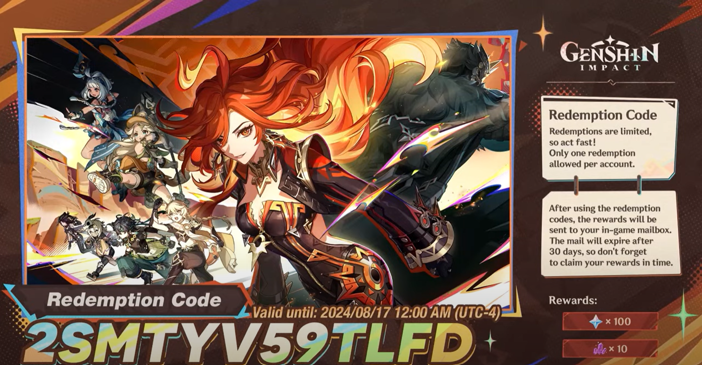 Genshin Impact Version 5.0 Special Program Redemption Codes | Don't ...