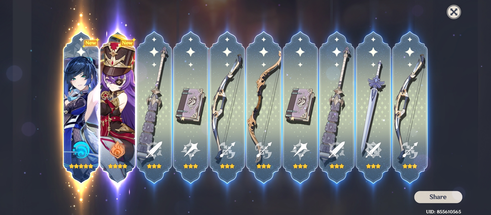 First 10 pull on Yelan's banner Genshin Impact | HoYoLAB