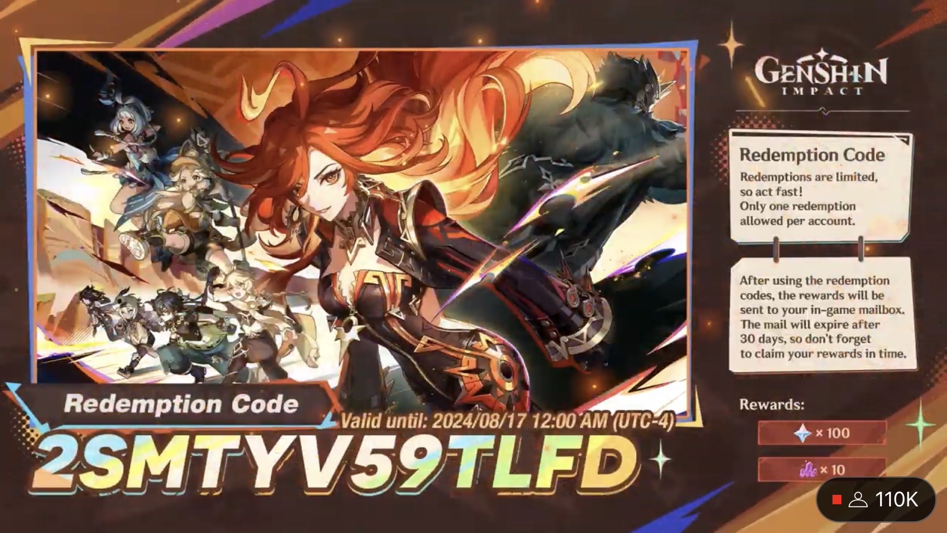 Redemption codes/backgrounds Genshin Impact | HoYoLAB