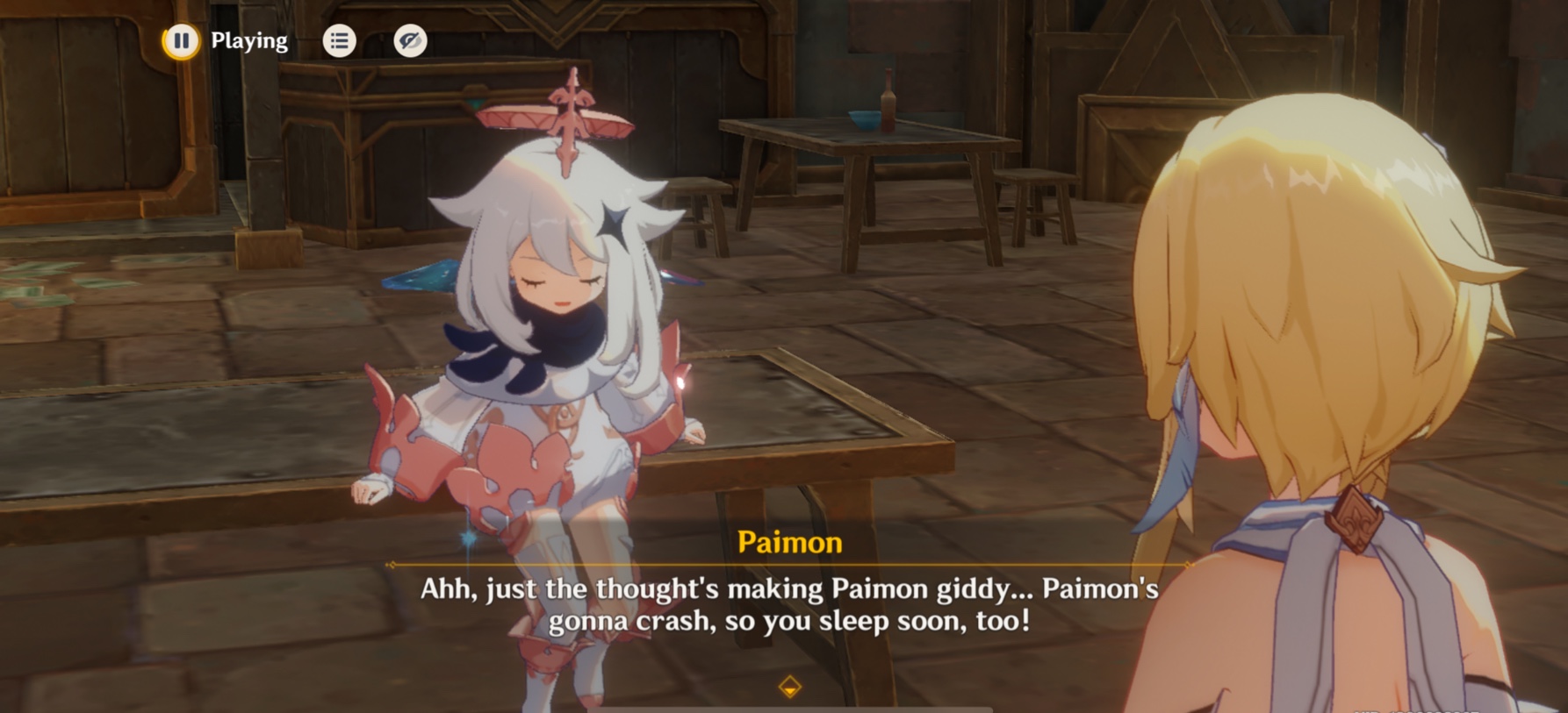Floating Paimon actually sleeps Genshin Impact | HoYoLAB