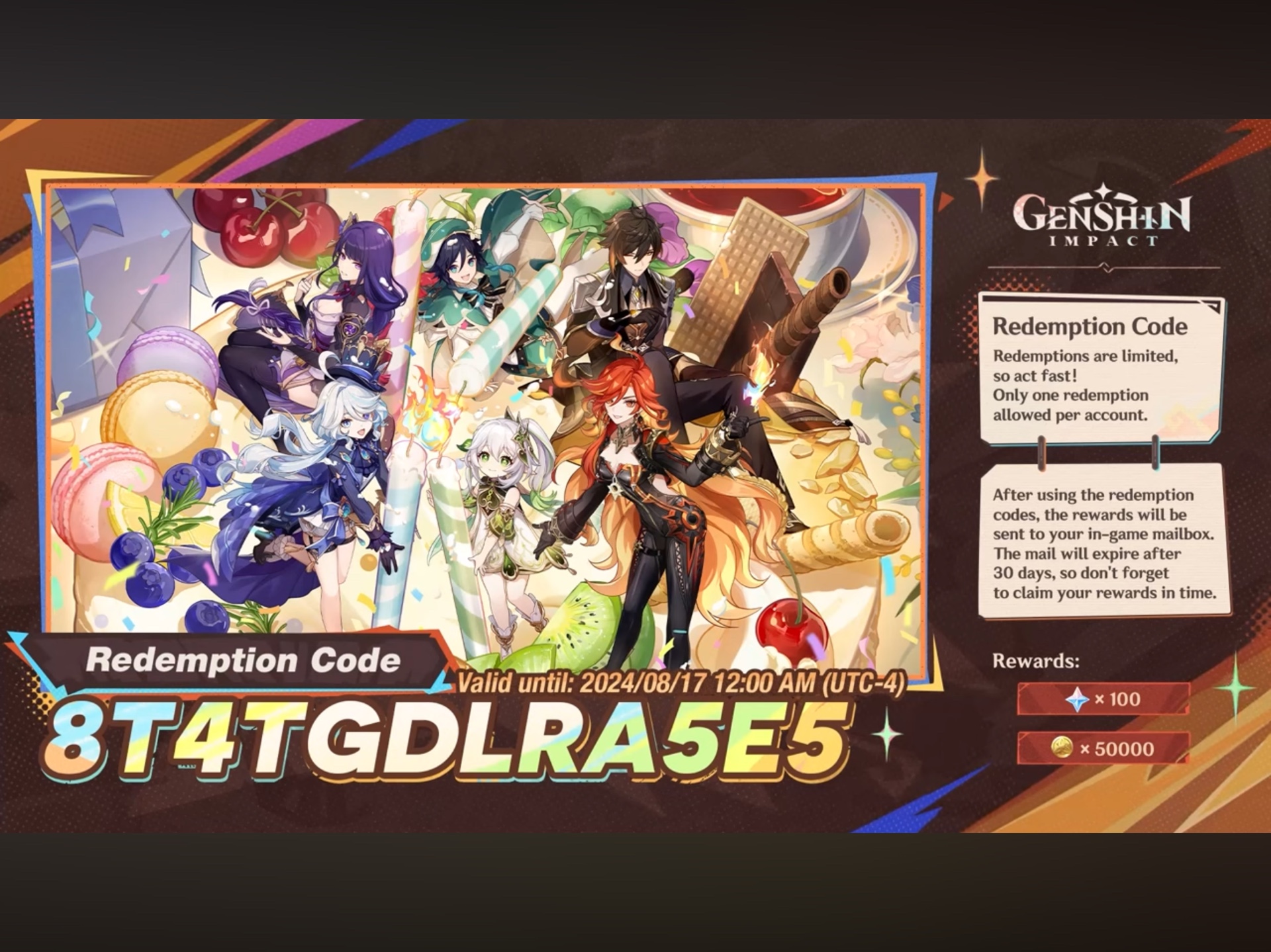 Natlan 5.0 Trailer Reedem codes Genshin Impact | HoYoLAB