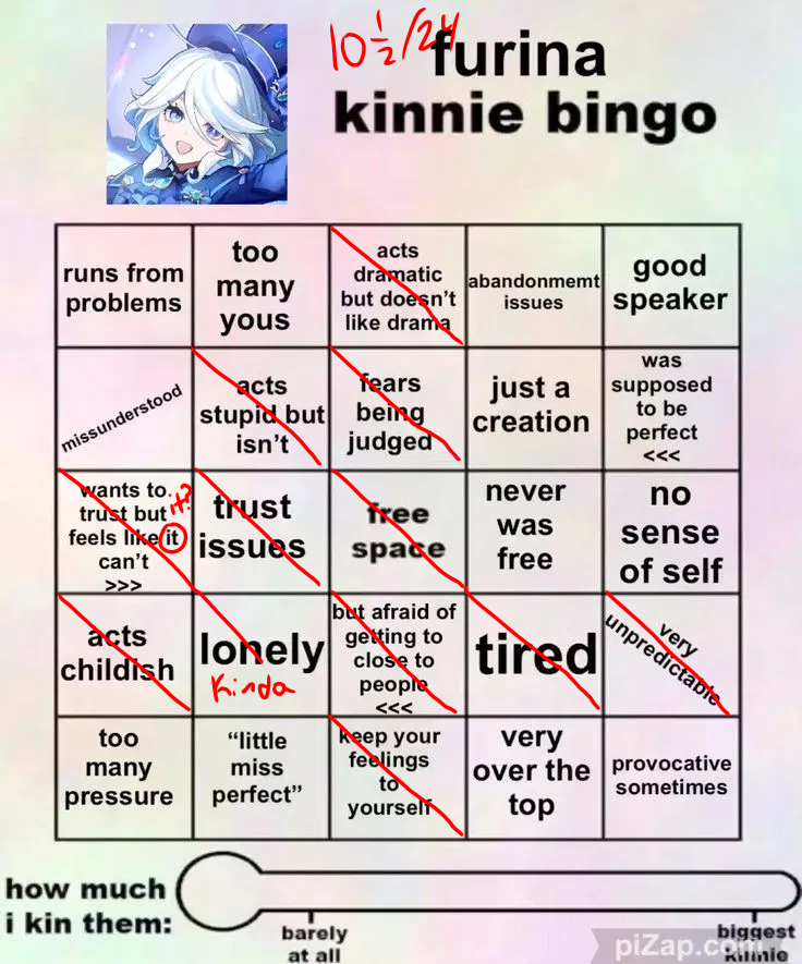 Furina kinnie bingo Genshin Impact | HoYoLAB