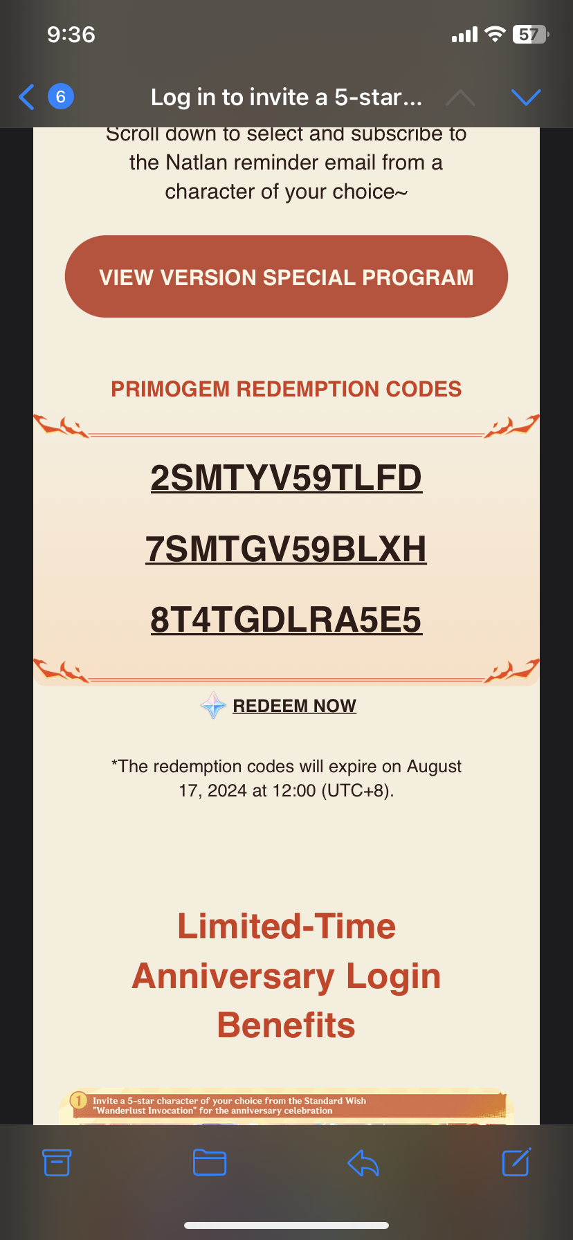Redeem Code 5.O Version Genshin Impact | HoYoLAB