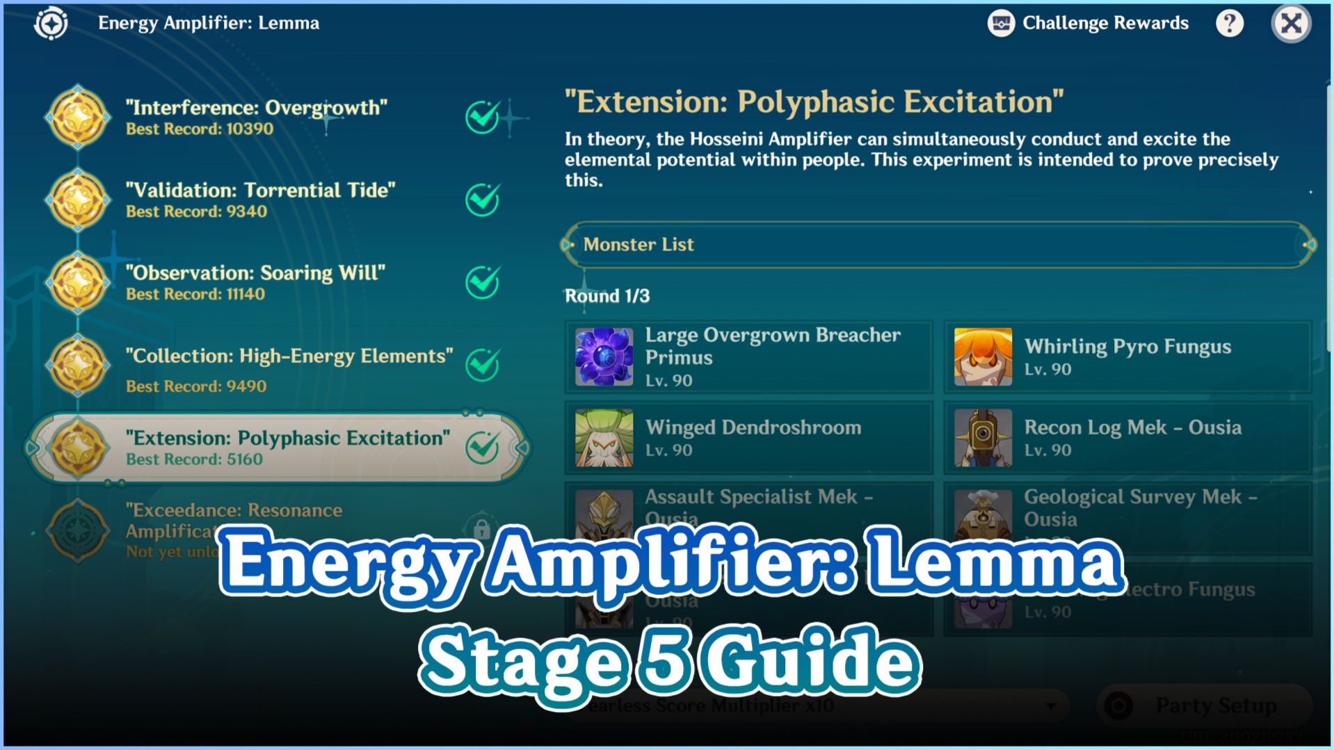 [V4.8] Energy Amplifier: Lemma Stage 5 Guide Genshin Impact | HoYoLAB