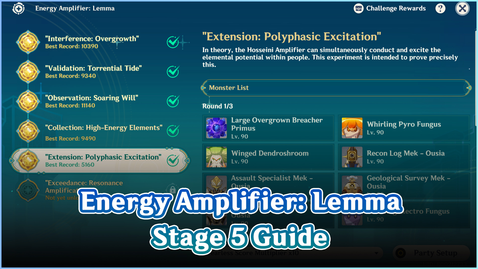 [V4.8] Energy Amplifier: Lemma Stage 5 Guide Genshin Impact | HoYoLAB