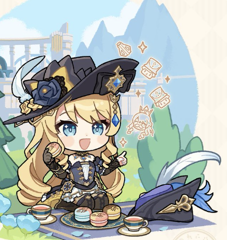 Navia's chibi birthday art & her birthday letter with Clorivia hints ...