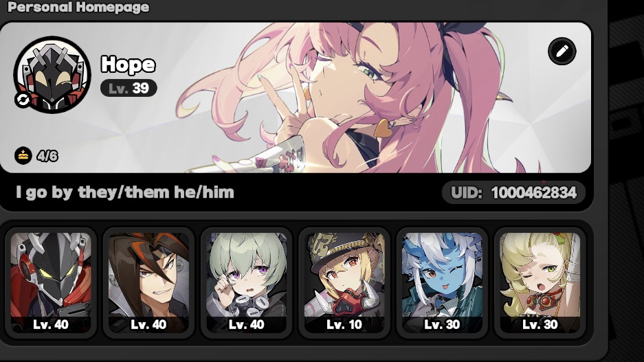 New agent+uid page Zenless Zone Zero | HoYoLAB