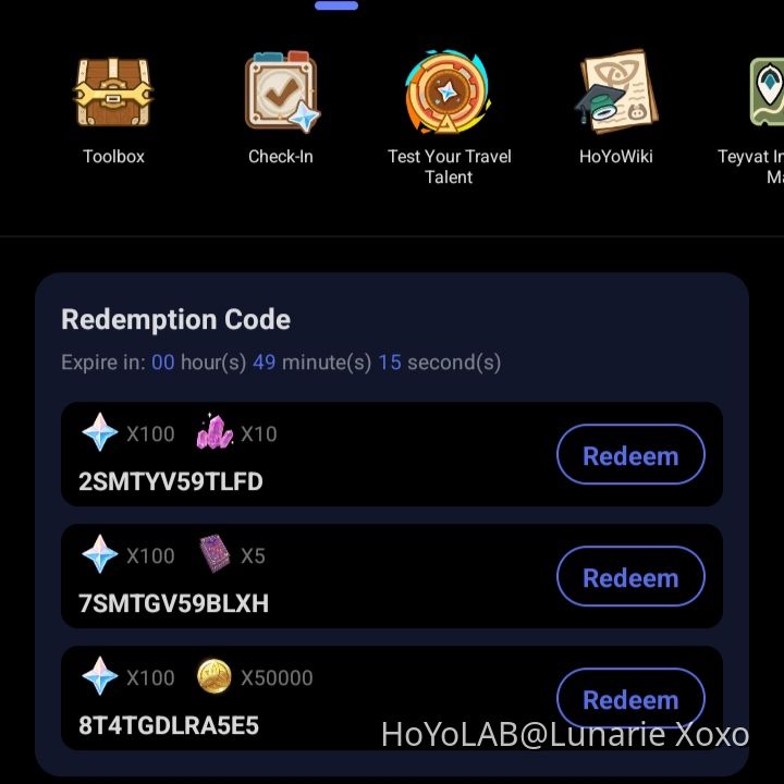 REDEMPTION CODE (limited time) Genshin Impact | HoYoLAB
