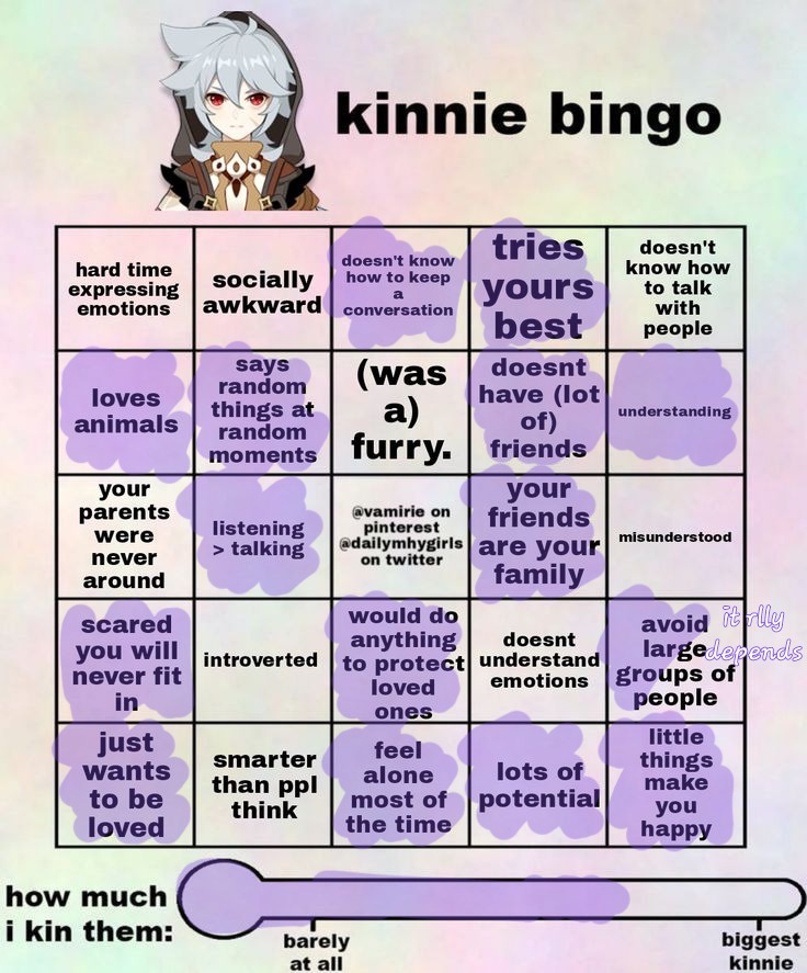 kinnie bingo thing with my son Genshin Impact | HoYoLAB