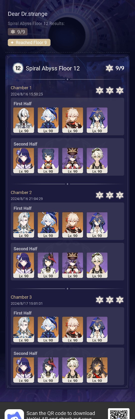 No Geo no proplem Full stars abyss 4.8 Genshin Impact | HoYoLAB