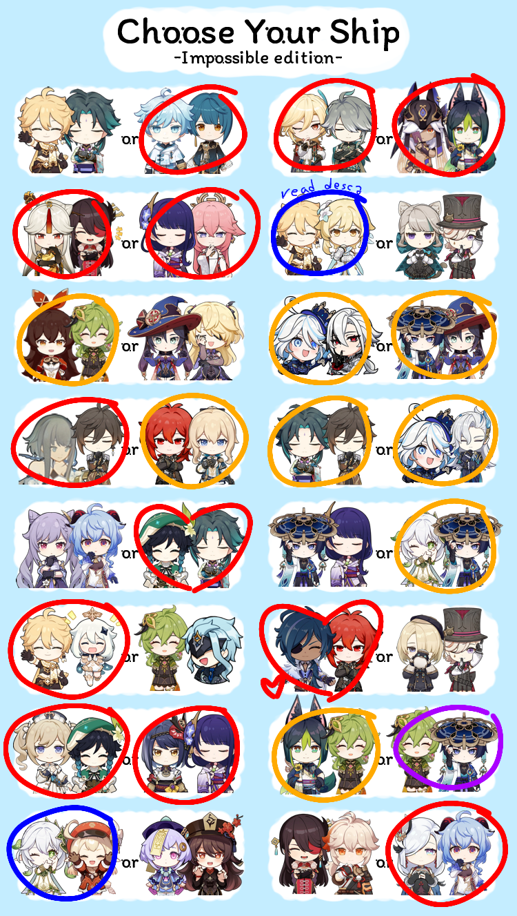 Pick a ship ;3 Genshin Impact | HoYoLAB