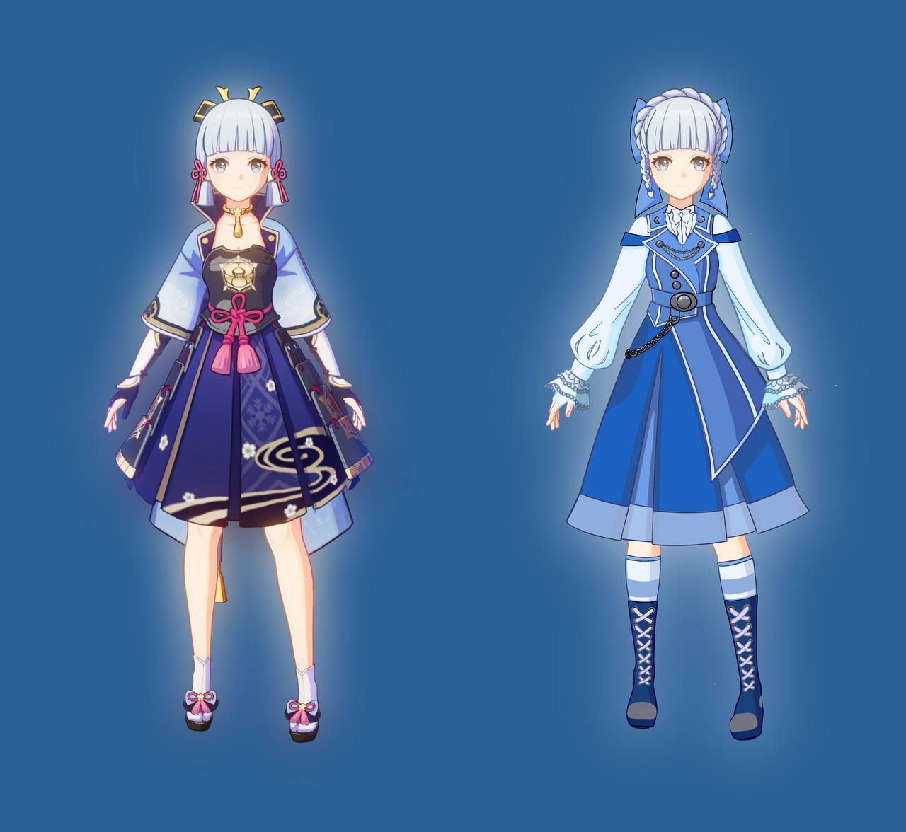 New skin for Kamisato Ayaka in the style of Fontaine Genshin Impact ...