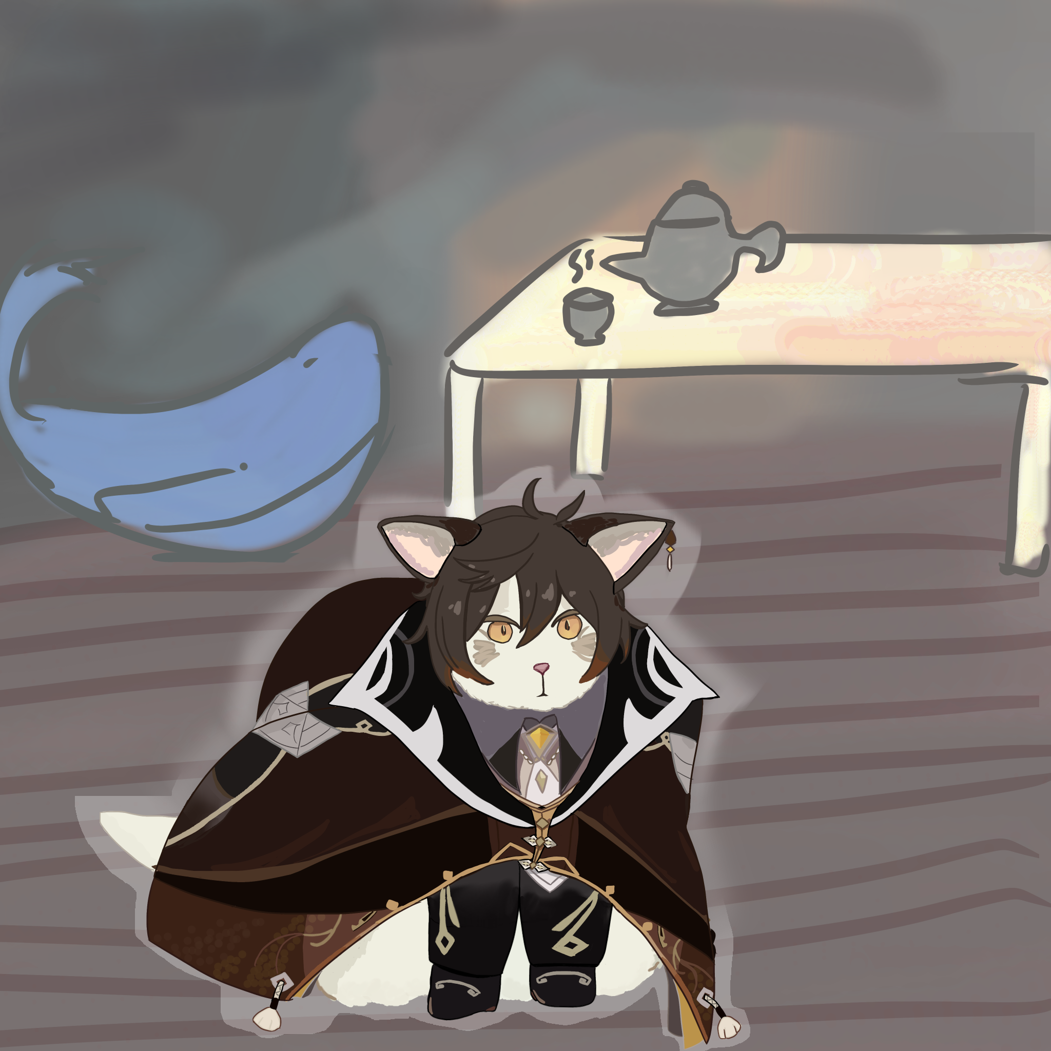 Zhongli the cat Genshin Impact | HoYoLAB