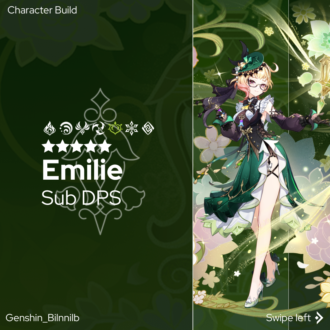 (4.8) Emilie Build Guide as Sub DPS Genshin Impact | HoYoLAB