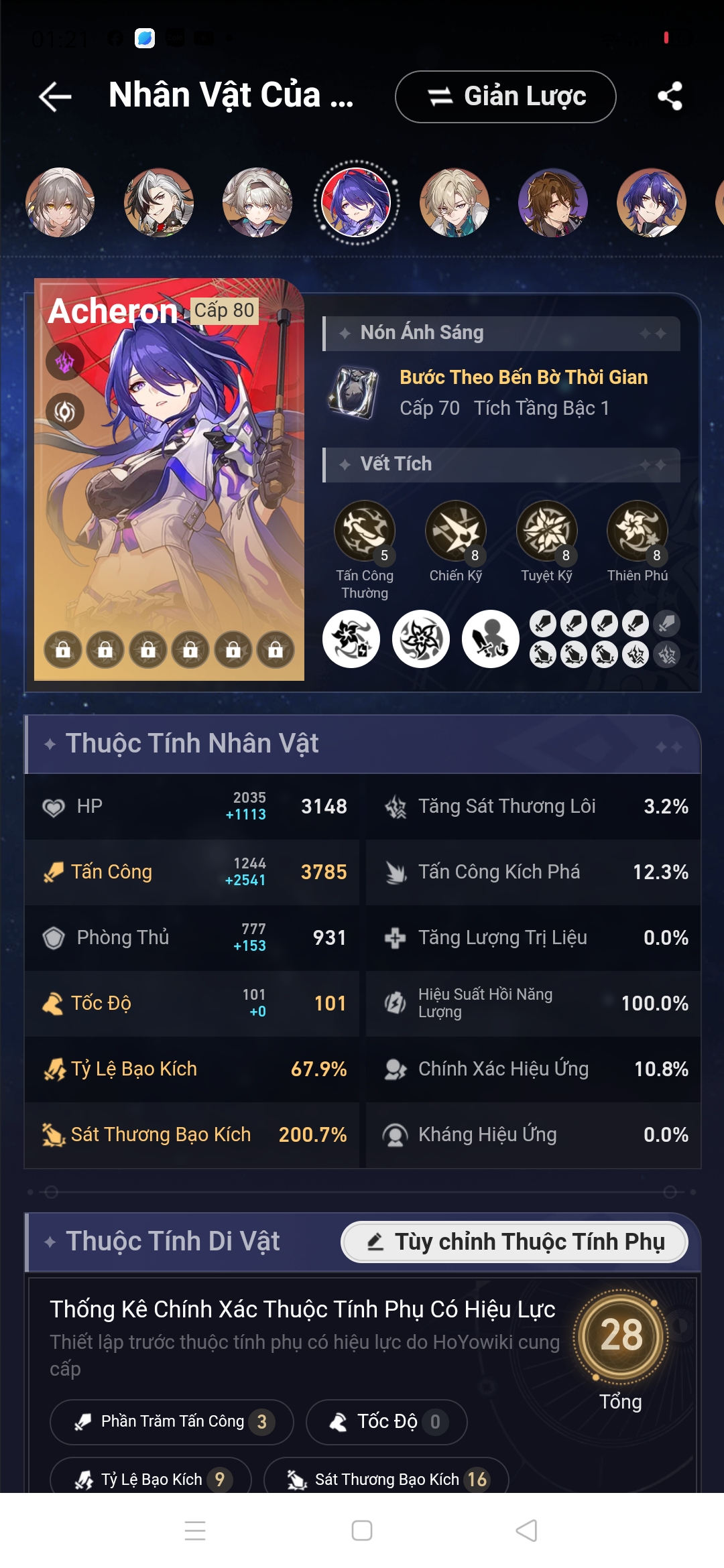 Cuối cùng sau 4 tháng build acheron và thành quả! Honkai: Star Rail ...