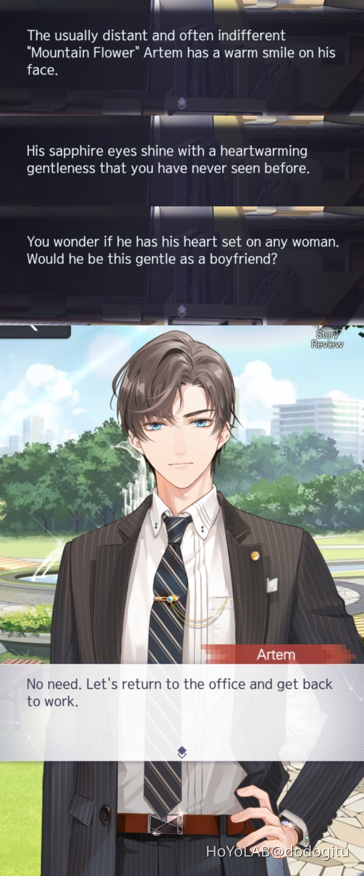Love in Tranquility - Artem Sweet Chapter 1&2 Replay Video *S-CN Vo* Tears of Themis | HoYoLAB