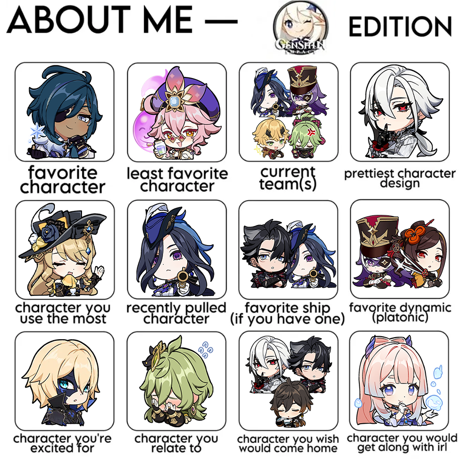 More Templates: Genshin Edition (blank templates are in the comments ...