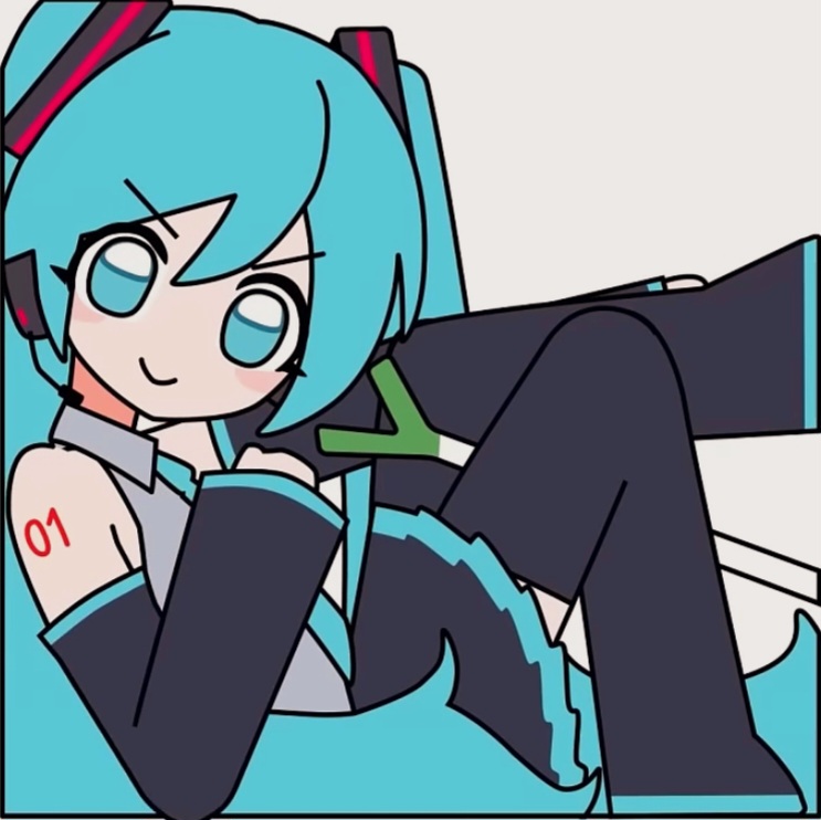 I cropped all the Miku Miku playlist pictures to fit a Spotify playlist ...