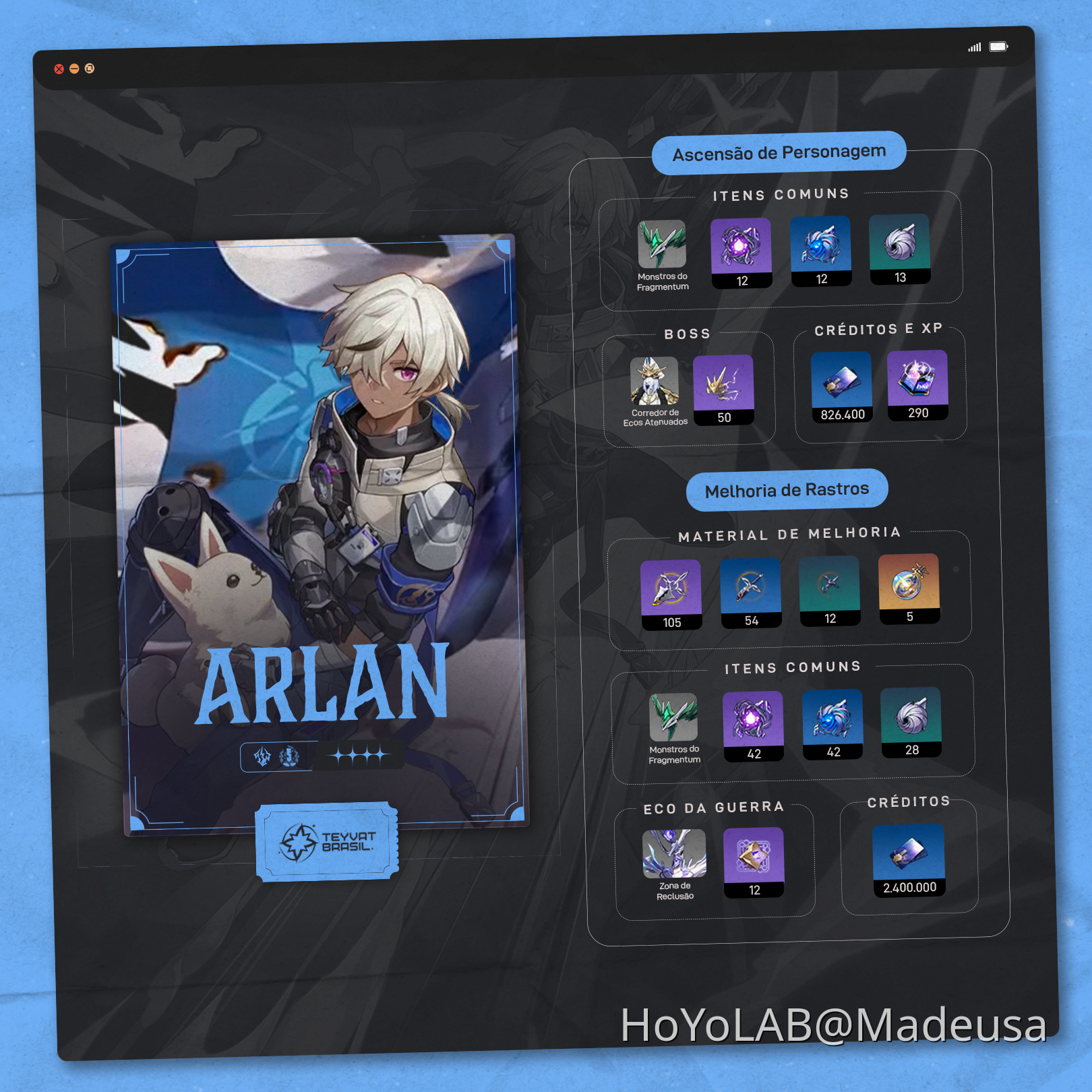 Honkai: Star Rail | Ascensão de Personagem Arlan ( ) Honkai: Star Rail ...