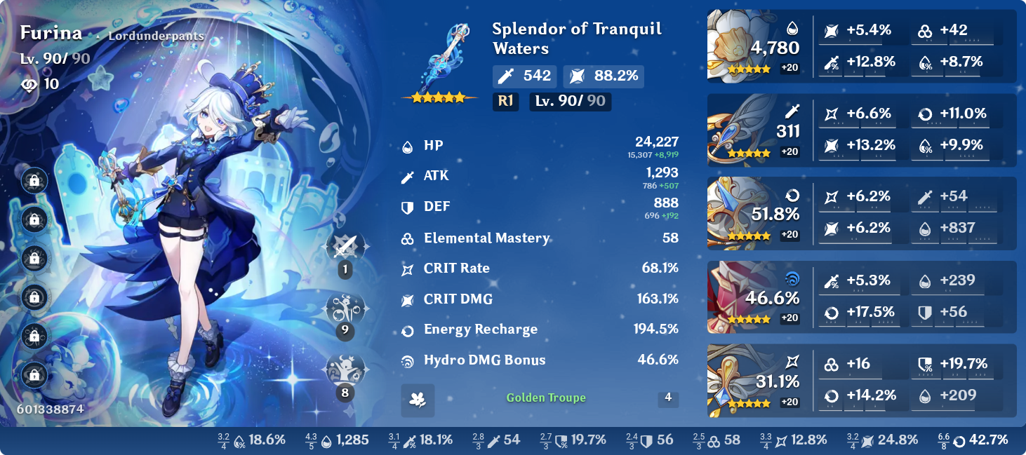 Furina upgrade Genshin Impact | HoYoLAB