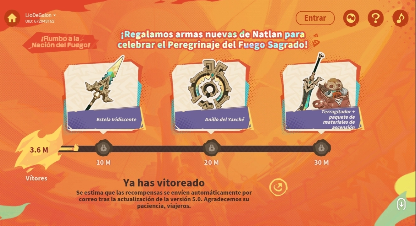 Rumbo a Natlan ~ Peregrinaje del Fuego Sagrado - Evento web ( 40 ...