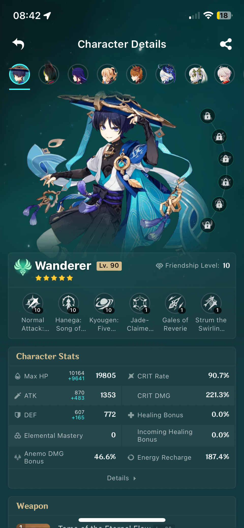 Wanderer build!! :D Genshin Impact | HoYoLAB
