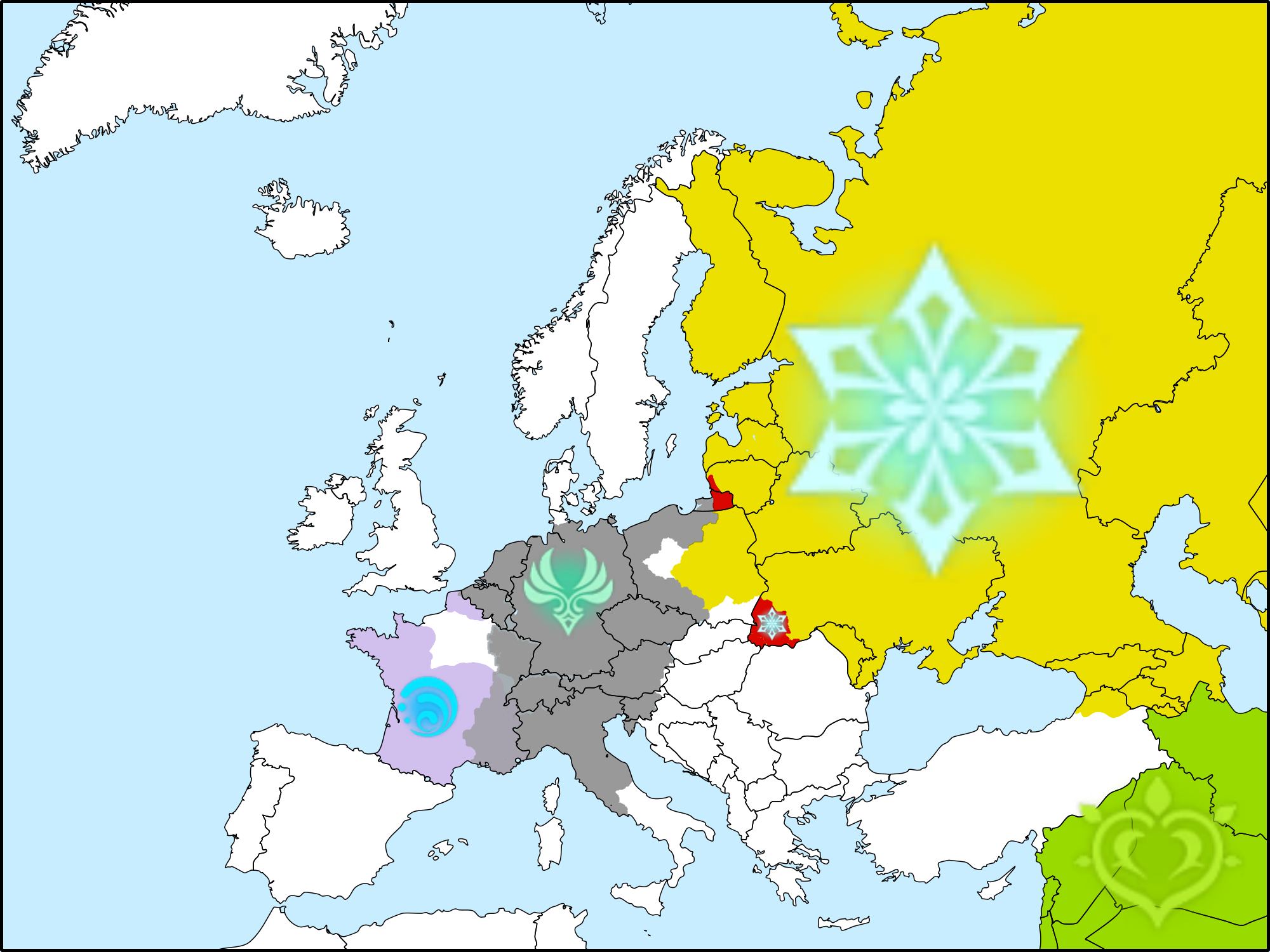 Map of Europe according to genhin regions Genshin Impact | HoYoLAB