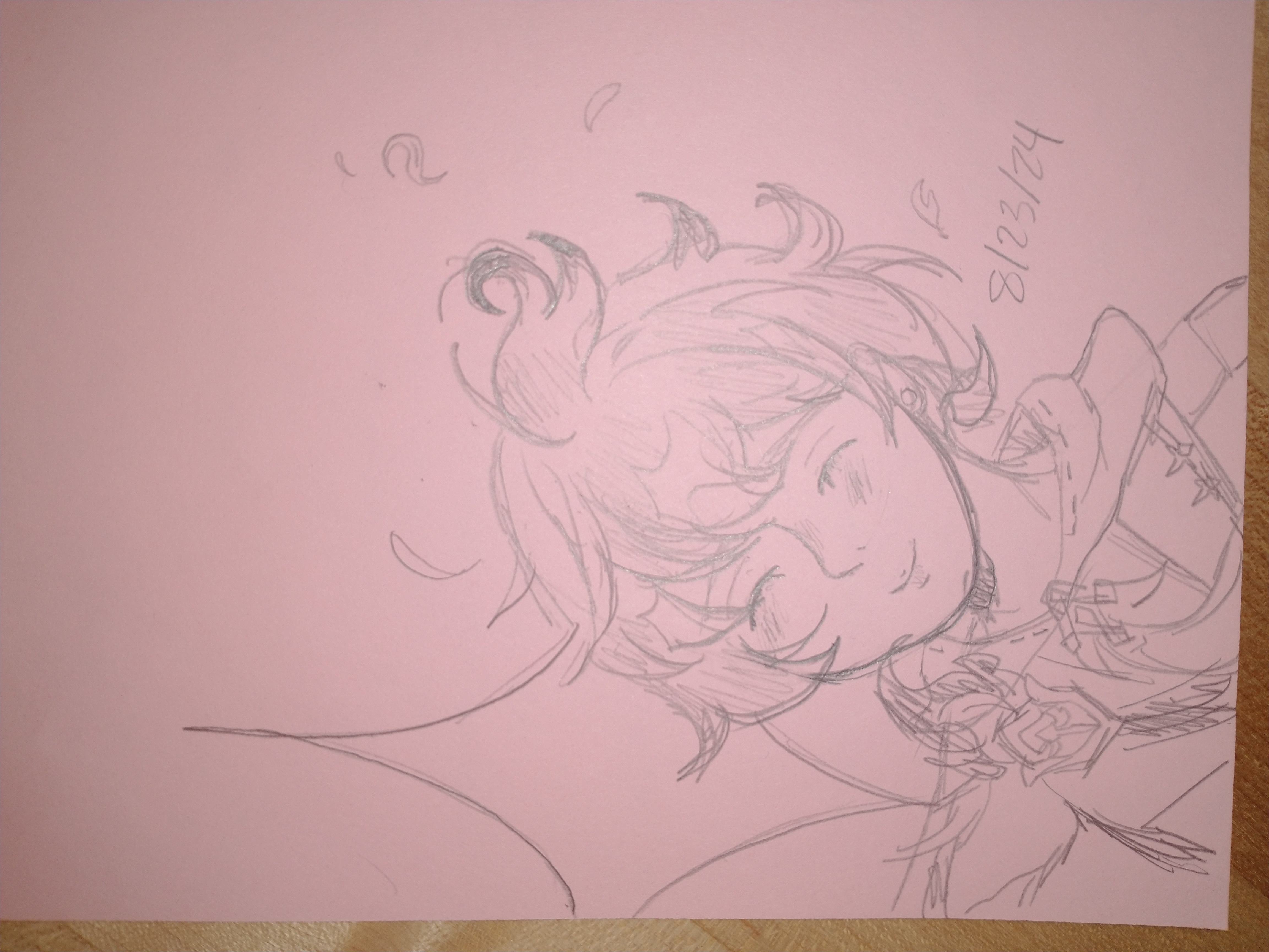 Mika drawing from school Genshin Impact | HoYoLAB