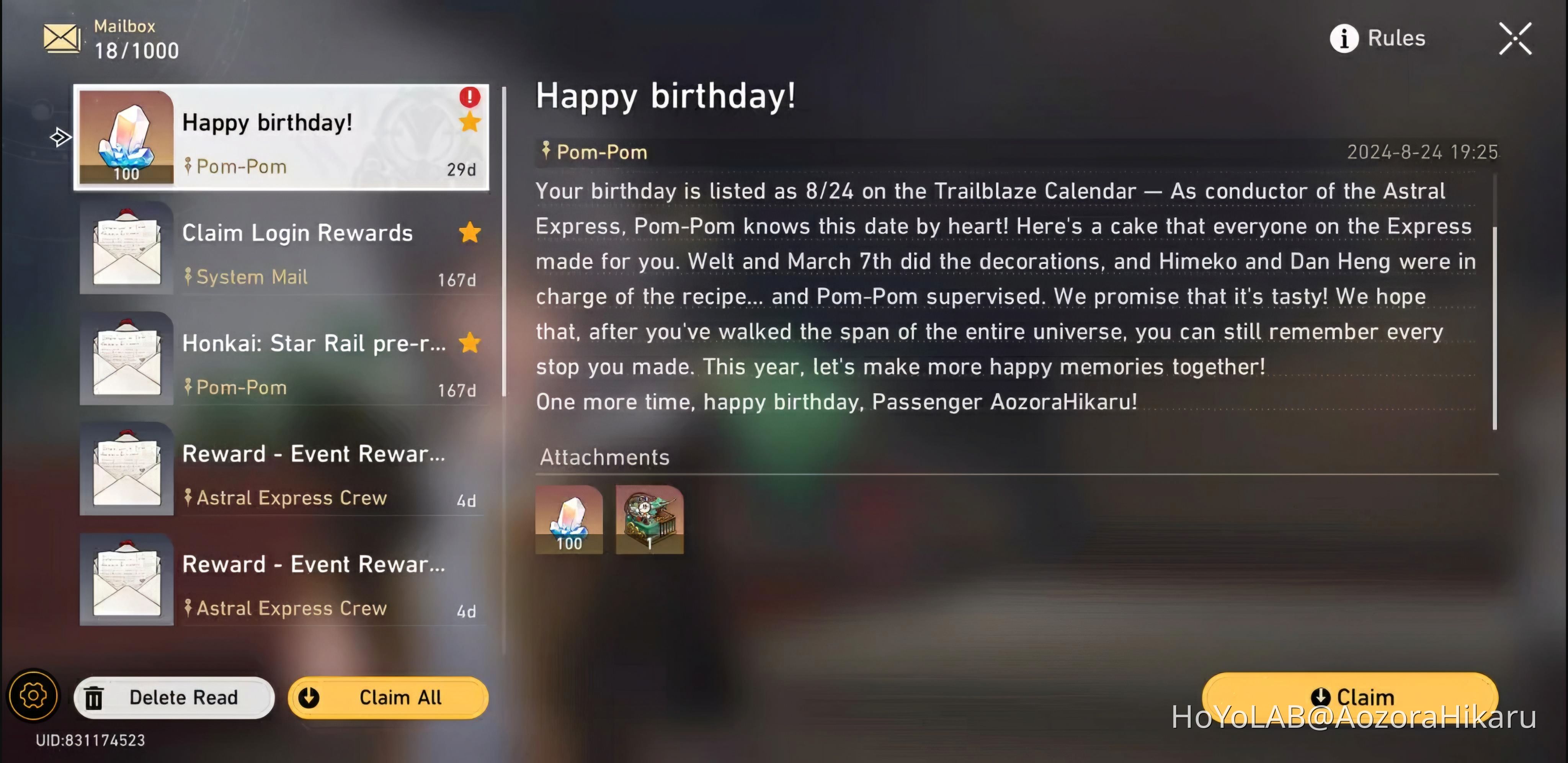 My 1st HSR Birthday Cake Honkai: Star Rail | HoYoLAB