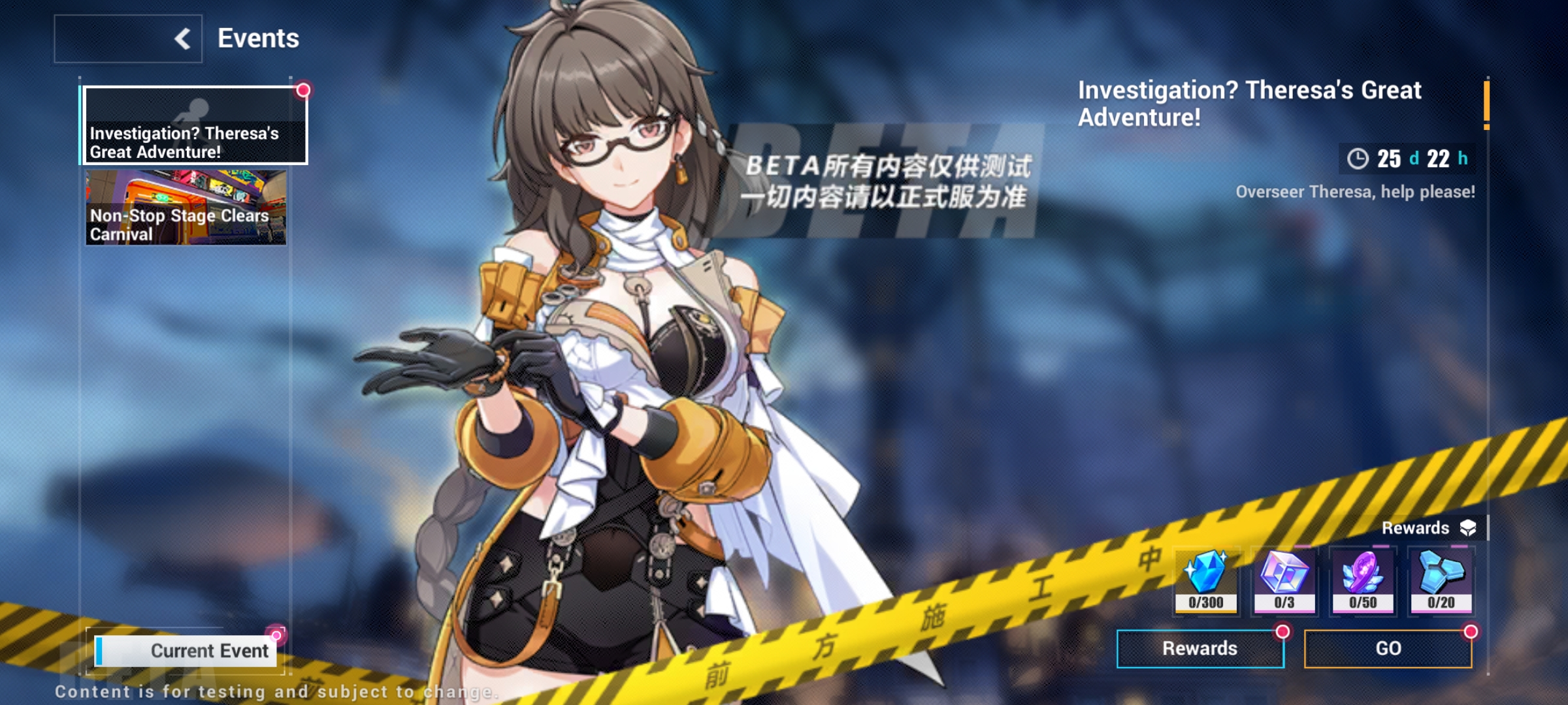 [HI3rd v7.7 Beta] Part 2 Main Story Event: Investigation? Theresa's ...