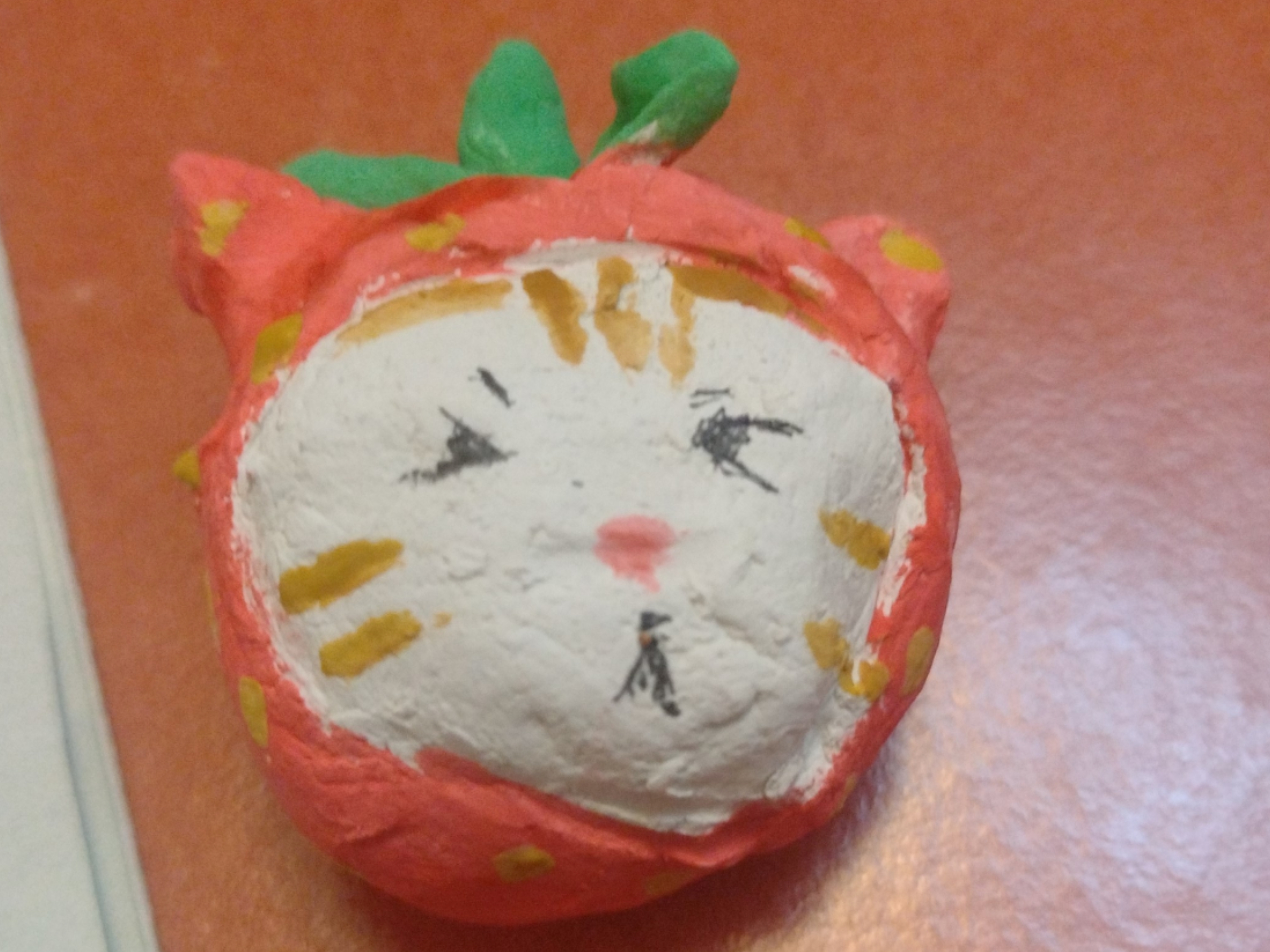 strawberry cat( made out of clay)by me btw | HoYoLAB
