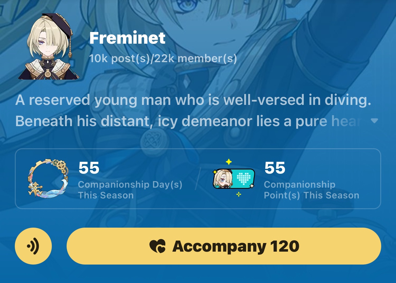 Freminet Accompany 100 Genshin Impact | HoYoLAB