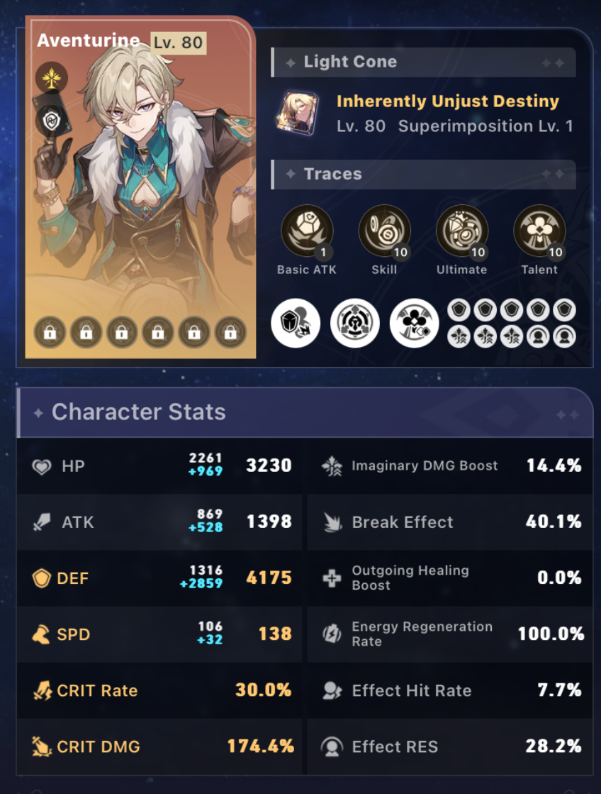 Aventurine build Honkai: Star Rail | HoYoLAB