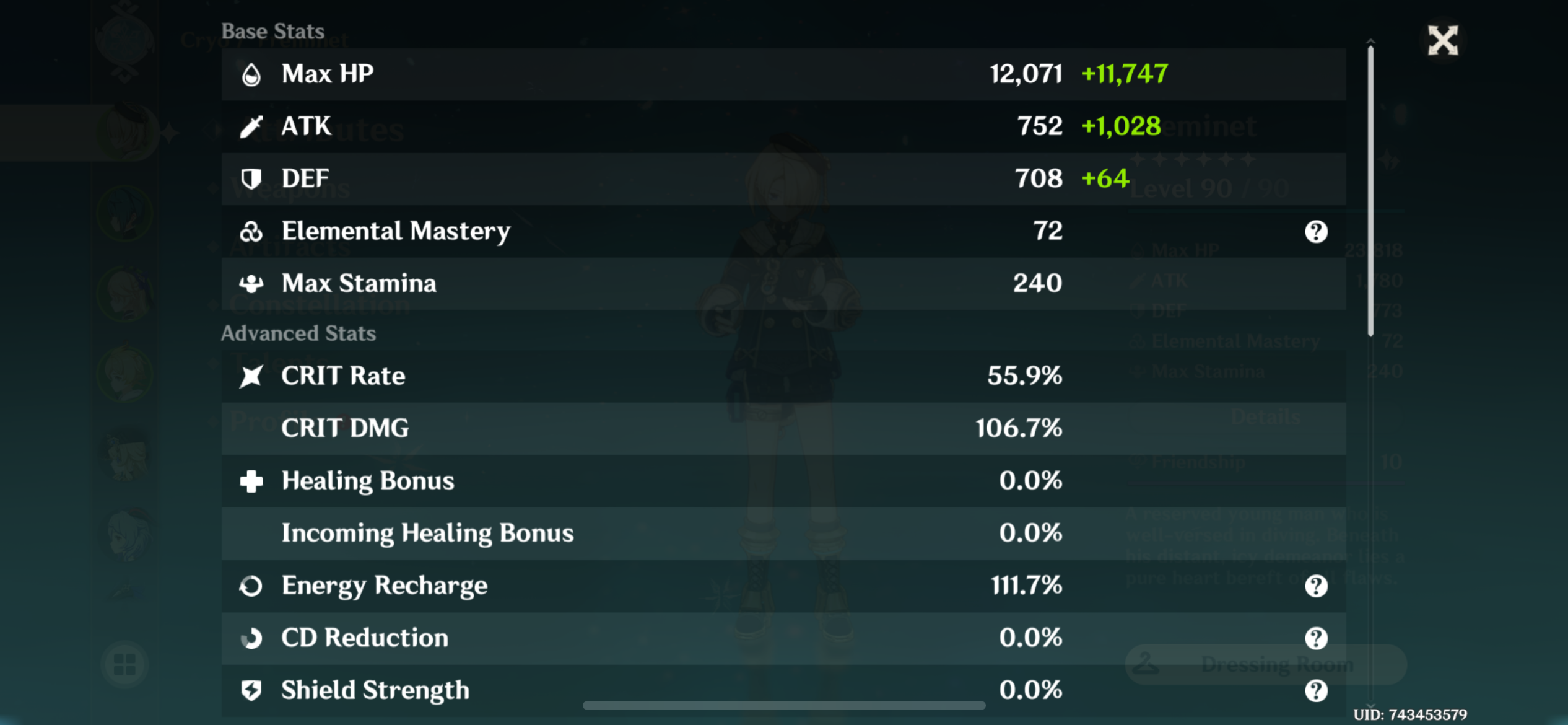 My current Fremi build Genshin Impact | HoYoLAB