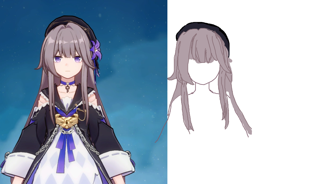 the process of my herta drawing^^ Honkai: Star Rail | HoYoLAB