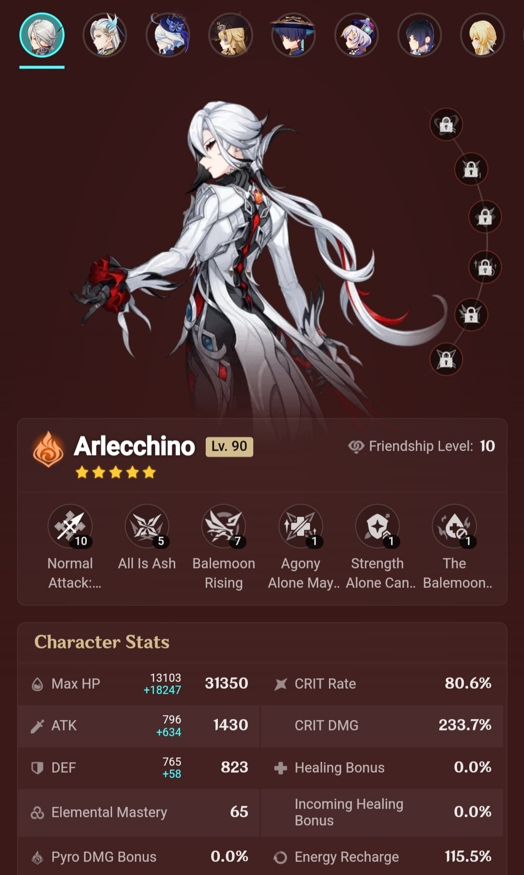 My Arlecchino Build 🙂 Genshin Impact | HoYoLAB