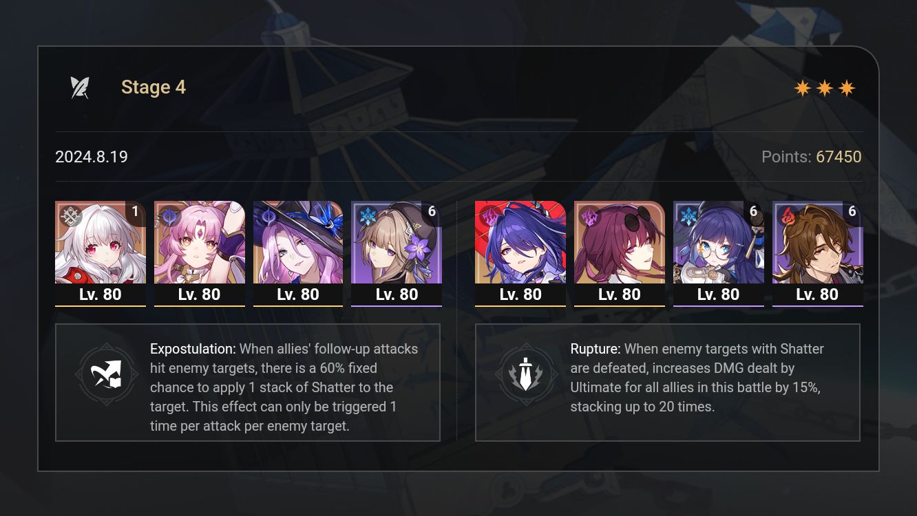 Thanks In game lineup assistant Honkai: Star Rail | HoYoLAB