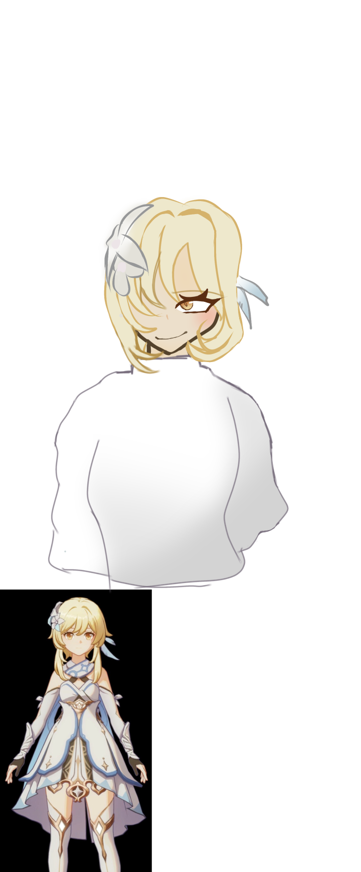 I was bored so I tried to draw Lumine Genshin Impact | HoYoLAB