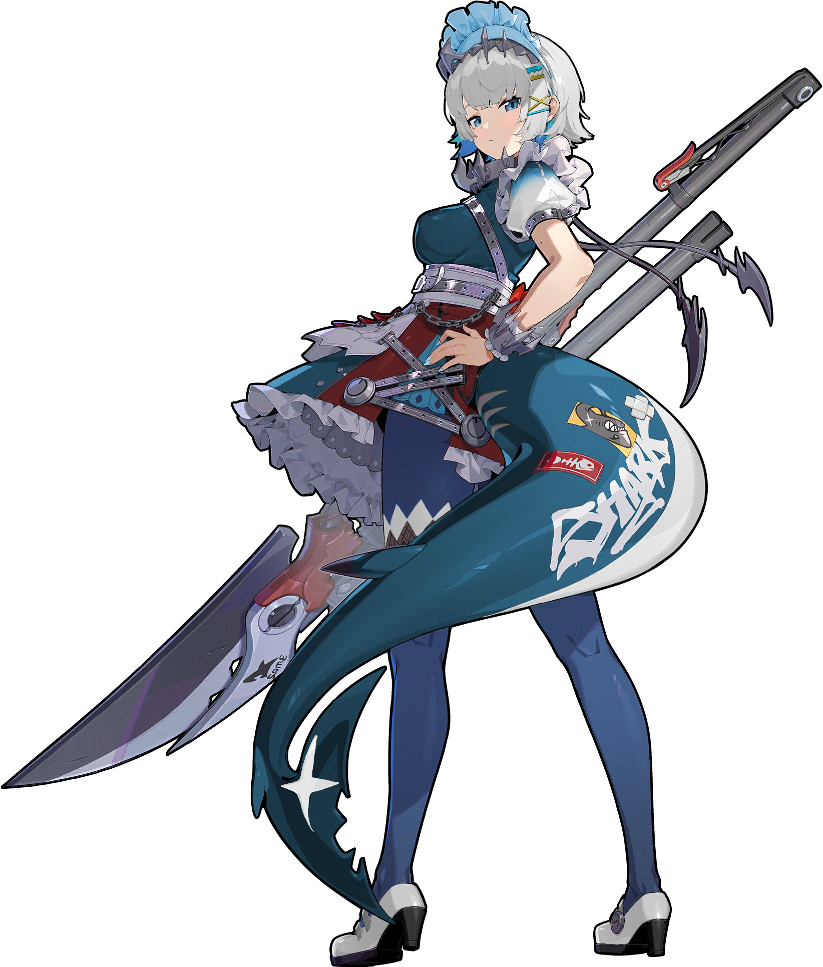 Ellen with Gawr Gura's colors Zenless Zone Zero | HoYoLAB