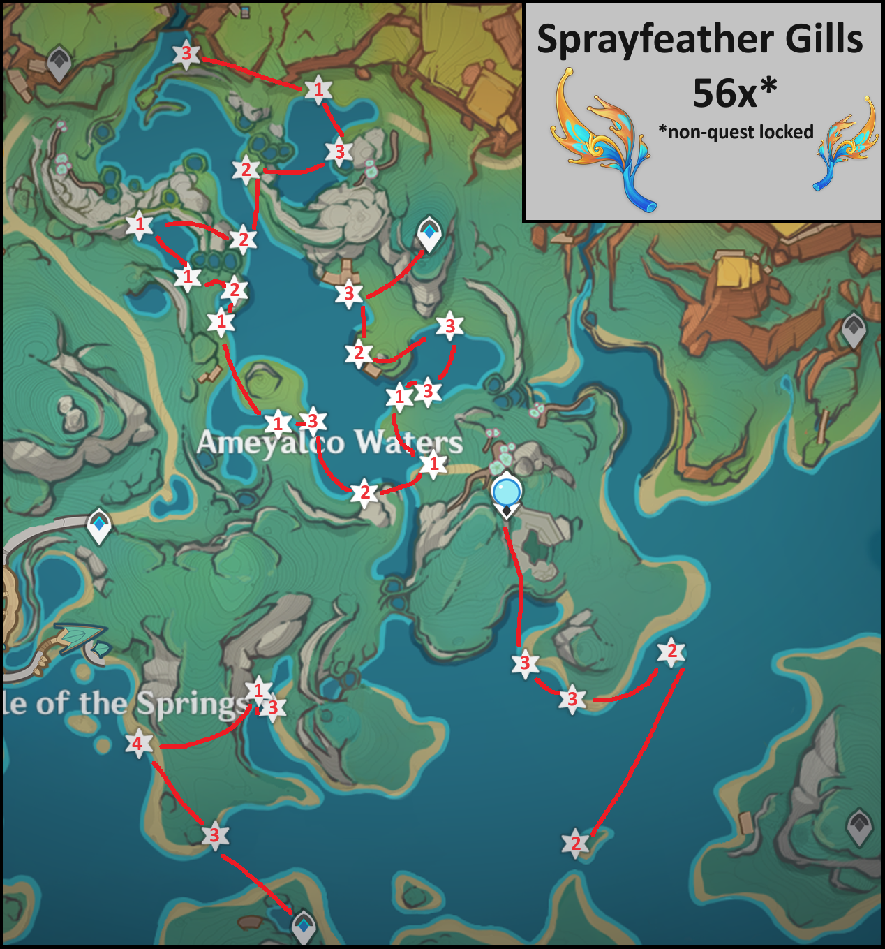 [V5.0 First Half] Farming Routes Collection: Sprayfeather Gills ...