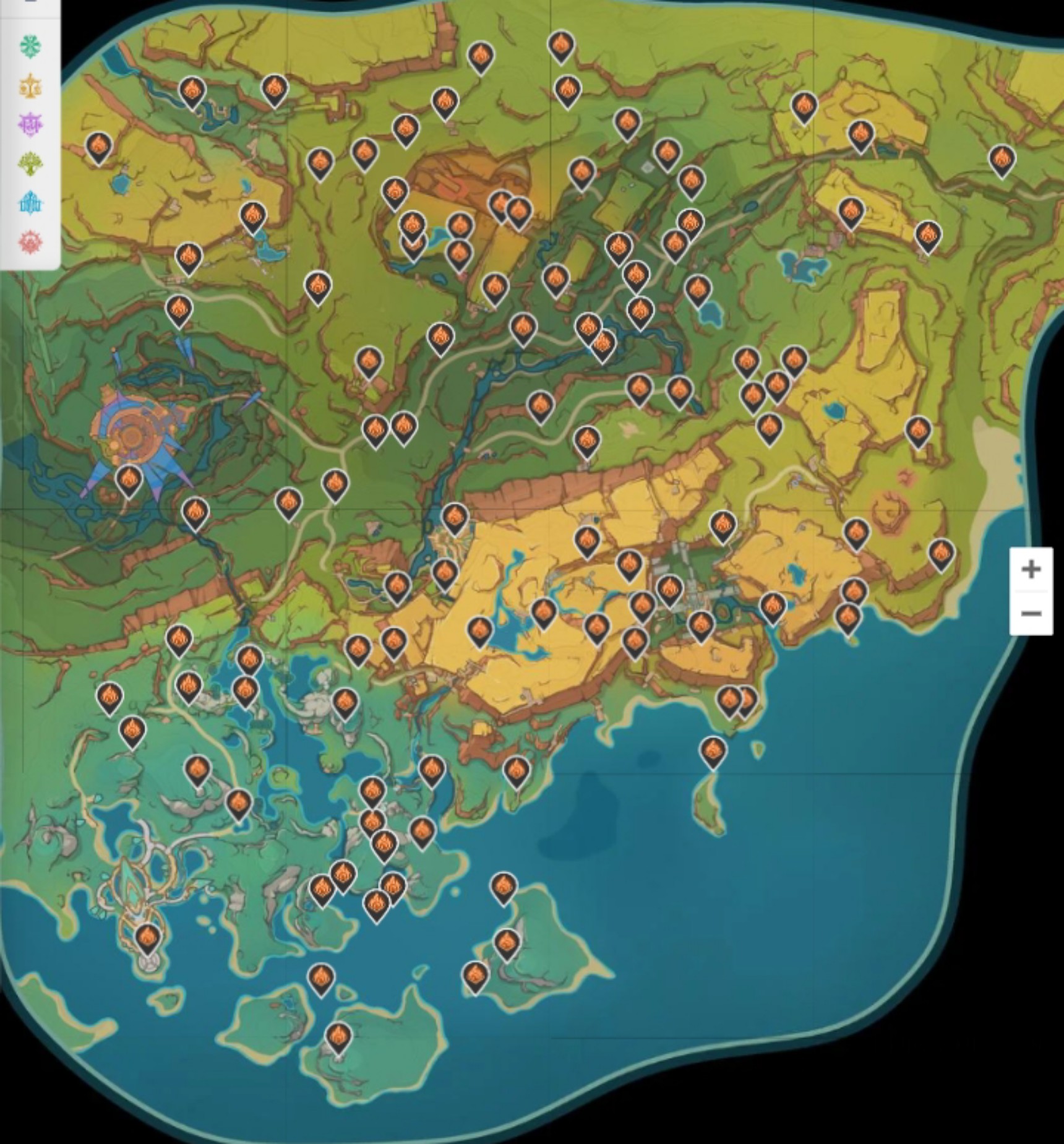 All pyroculus location current version ️🔥 (spoilers) Genshin Impact ...