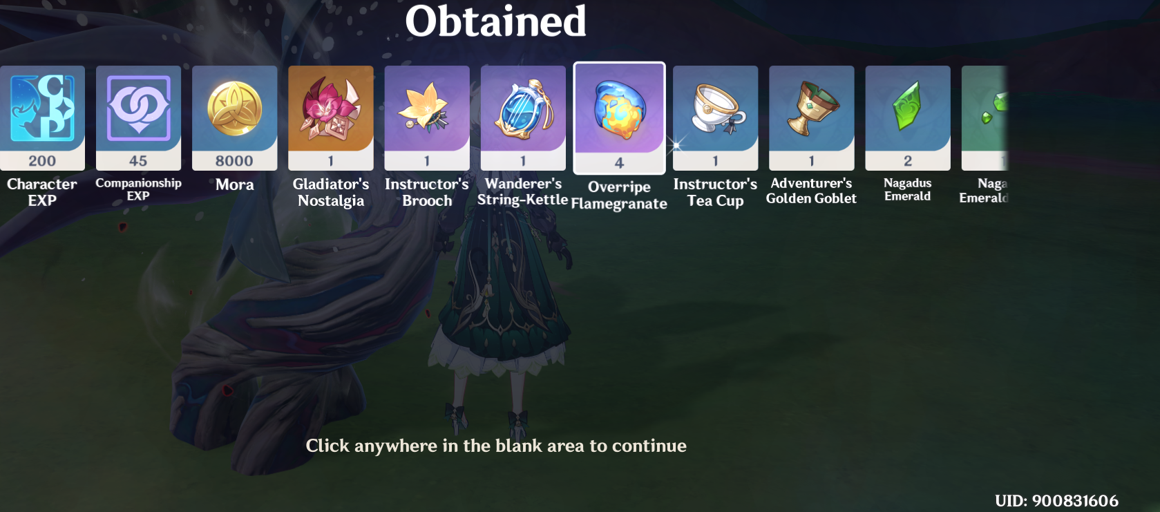 So 4 is new lucky number now when farming 40 resins boss in world level ...