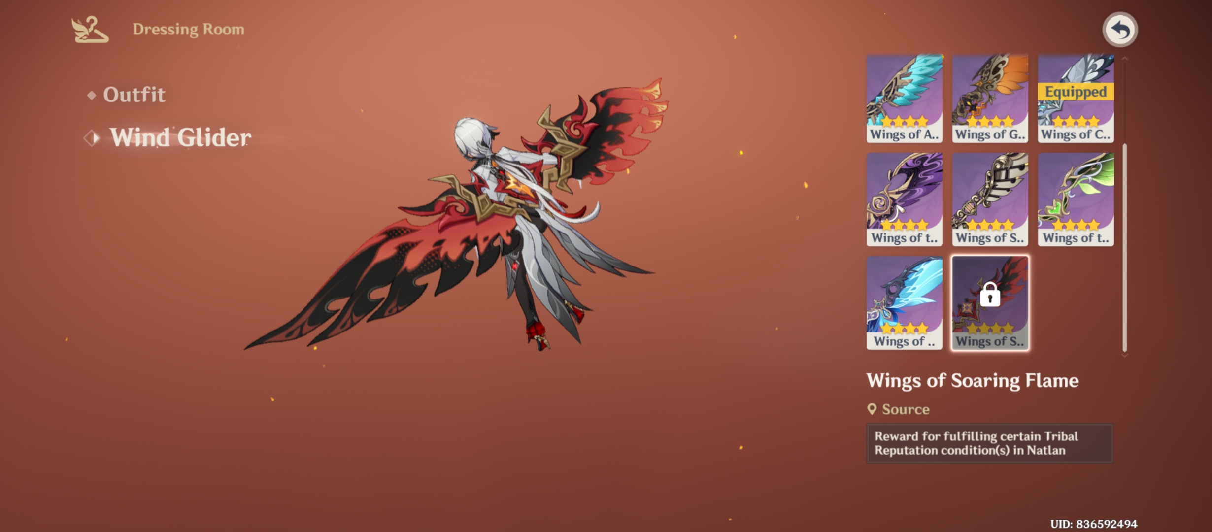 I thought natlan glider will look good on arlecchino but damn it looks ...