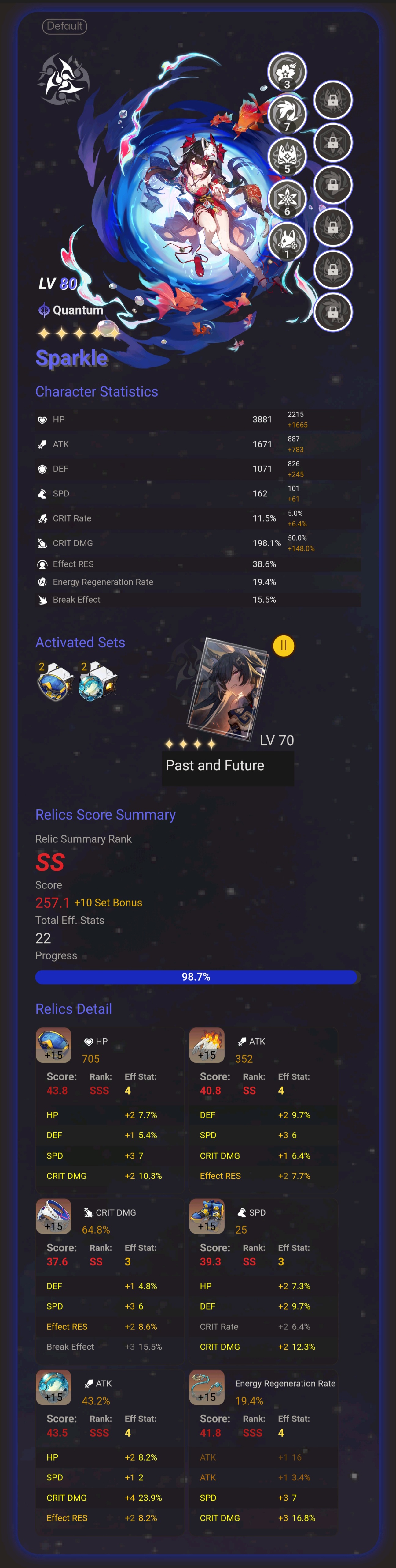 Ultra-speed Sparkle With Spare Relics Honkai: Star Rail | HoYoLAB