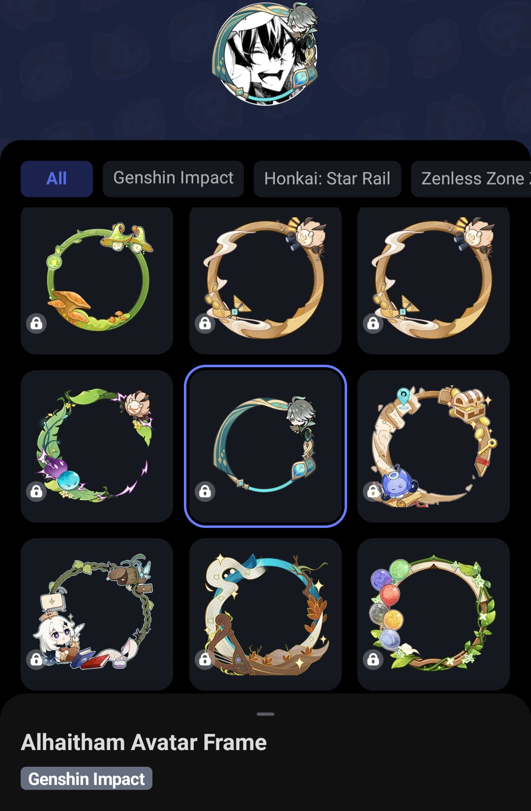 I was boredly scrolling through avatar frames and found this.. | HoYoLAB