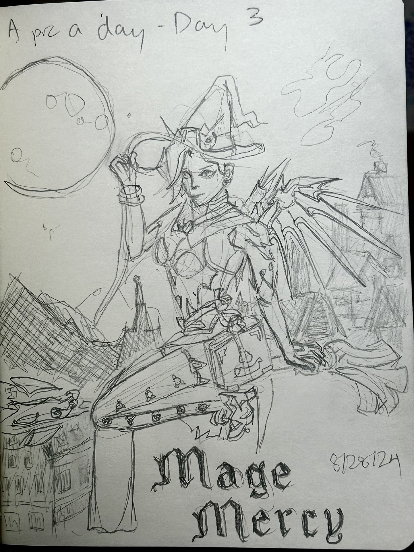 Drawing Journal Day 3 - Mercy (OW2) | HoYoLAB