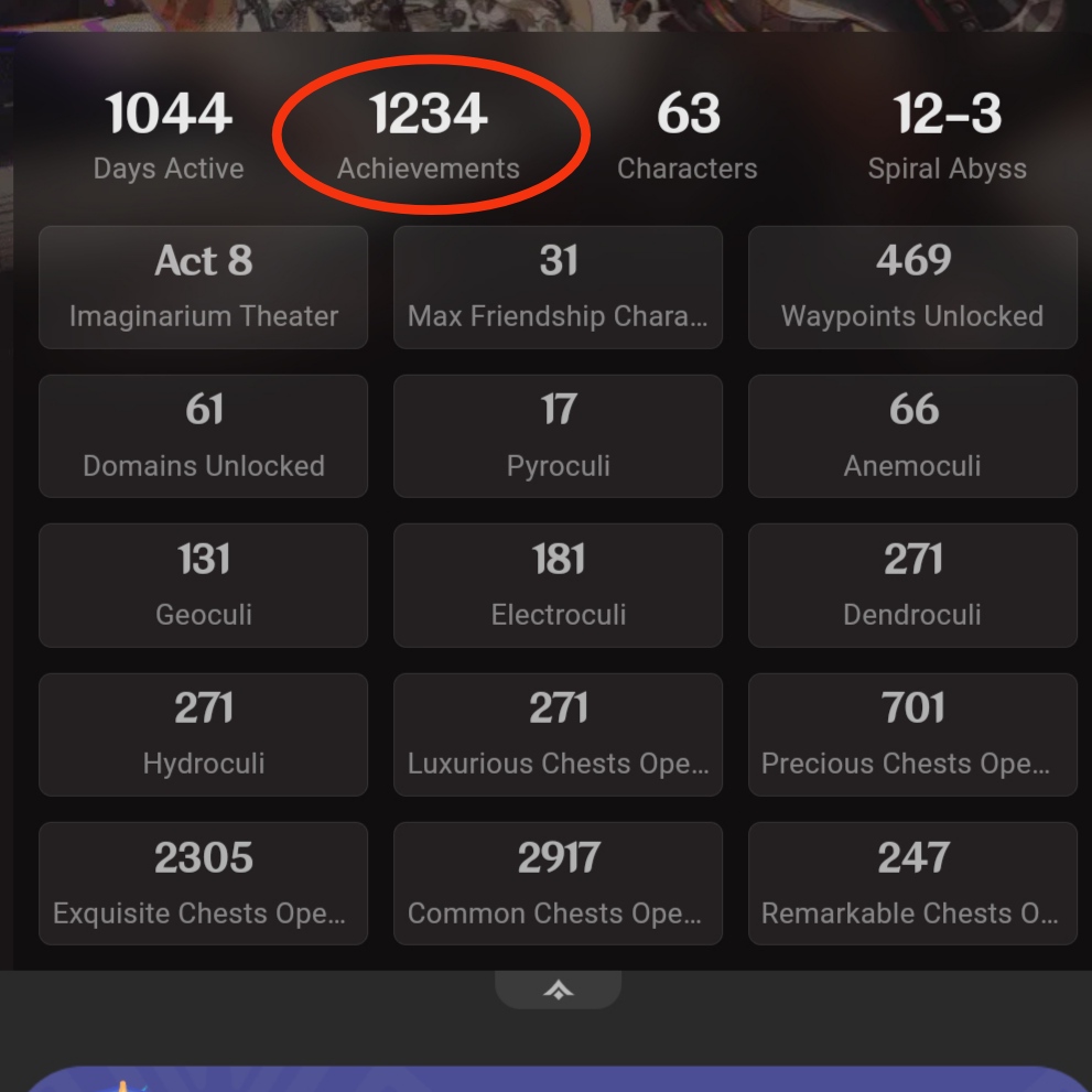 Perfect achievements number Genshin Impact | HoYoLAB