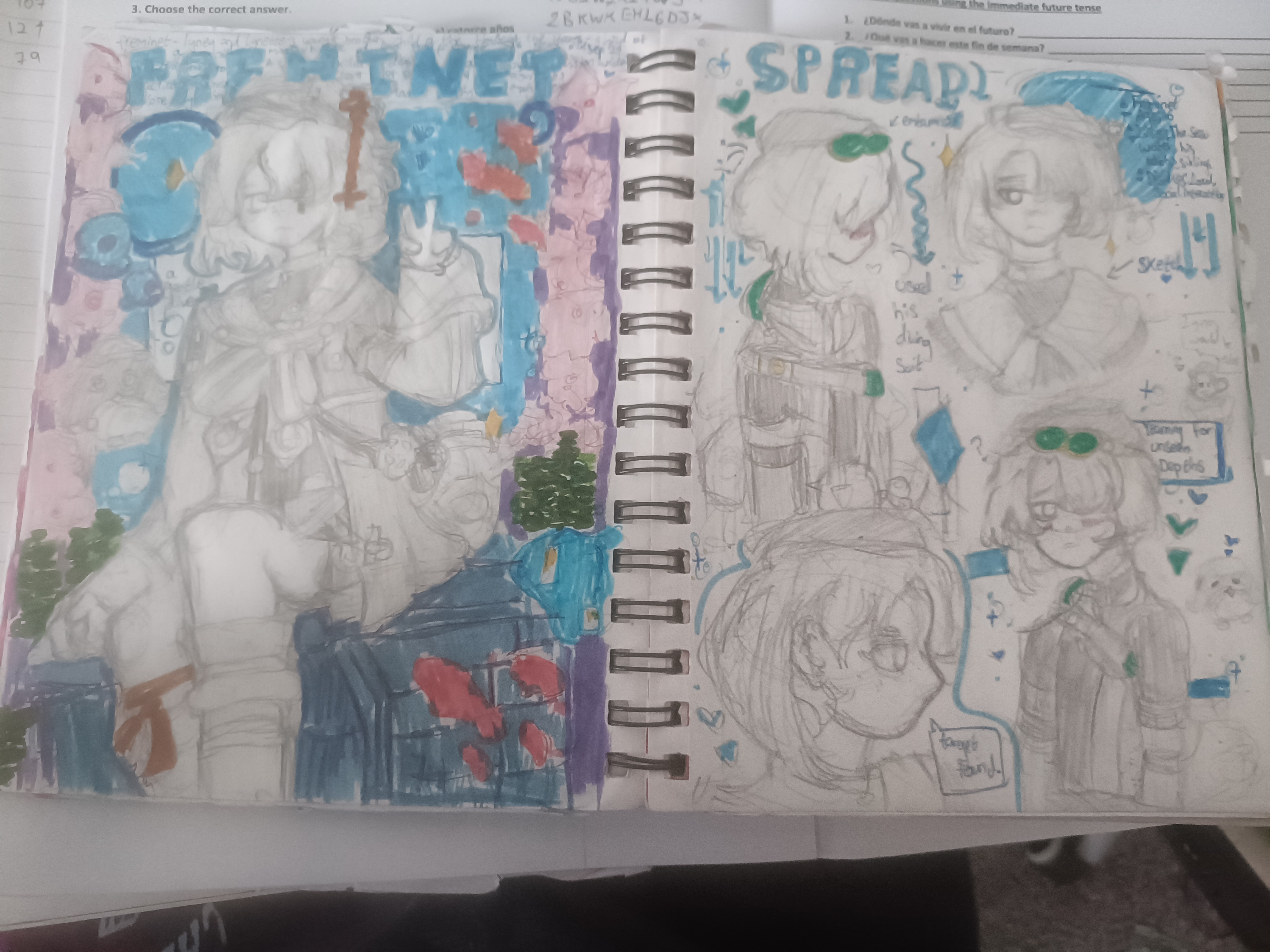 FREMINET DRAWINGGG SPREAD THINGIE Genshin Impact | HoYoLAB