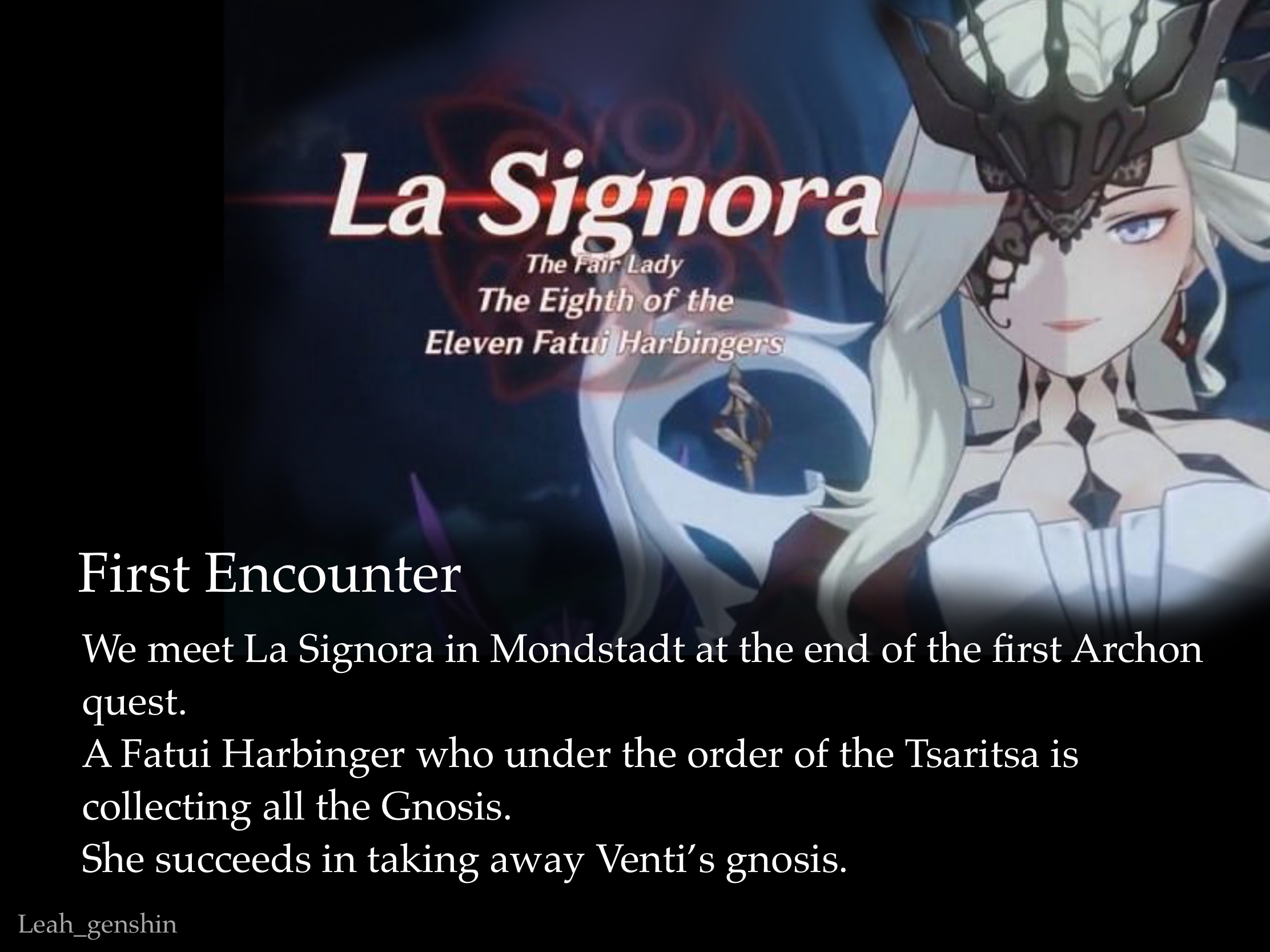 Learn about La Signora's Story Genshin Impact | HoYoLAB